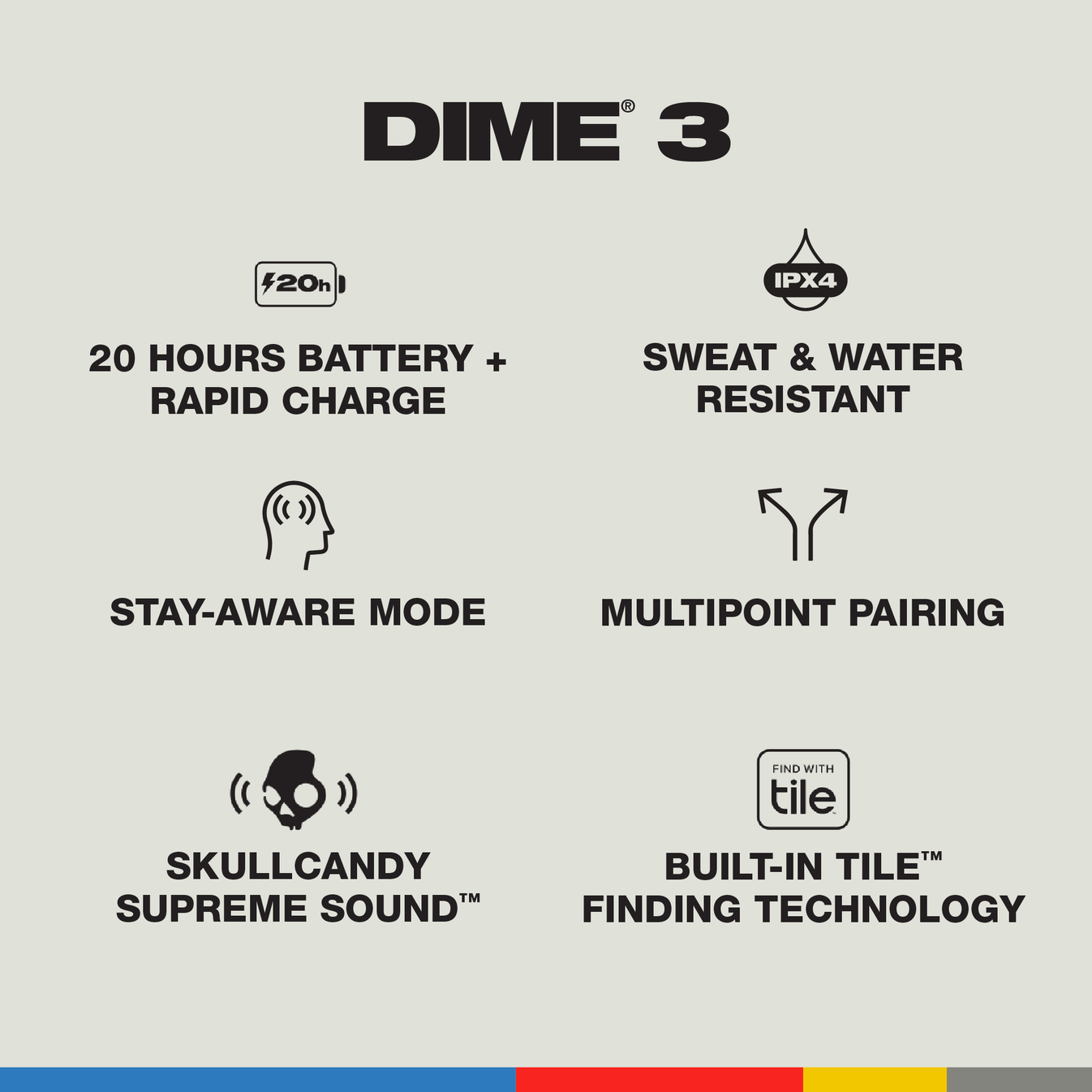 Dime 3 - True Wireless Earbuds | Bluetooth 5.3 | Built-in Microphone | Sweat & Water Resistant ...