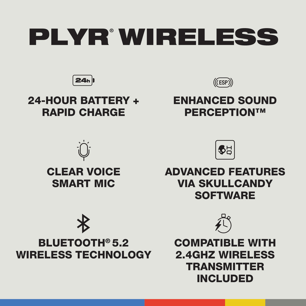 PLYR - Wireless Gaming Headset with Microphone | Bluetooth 5.2 | PC ...