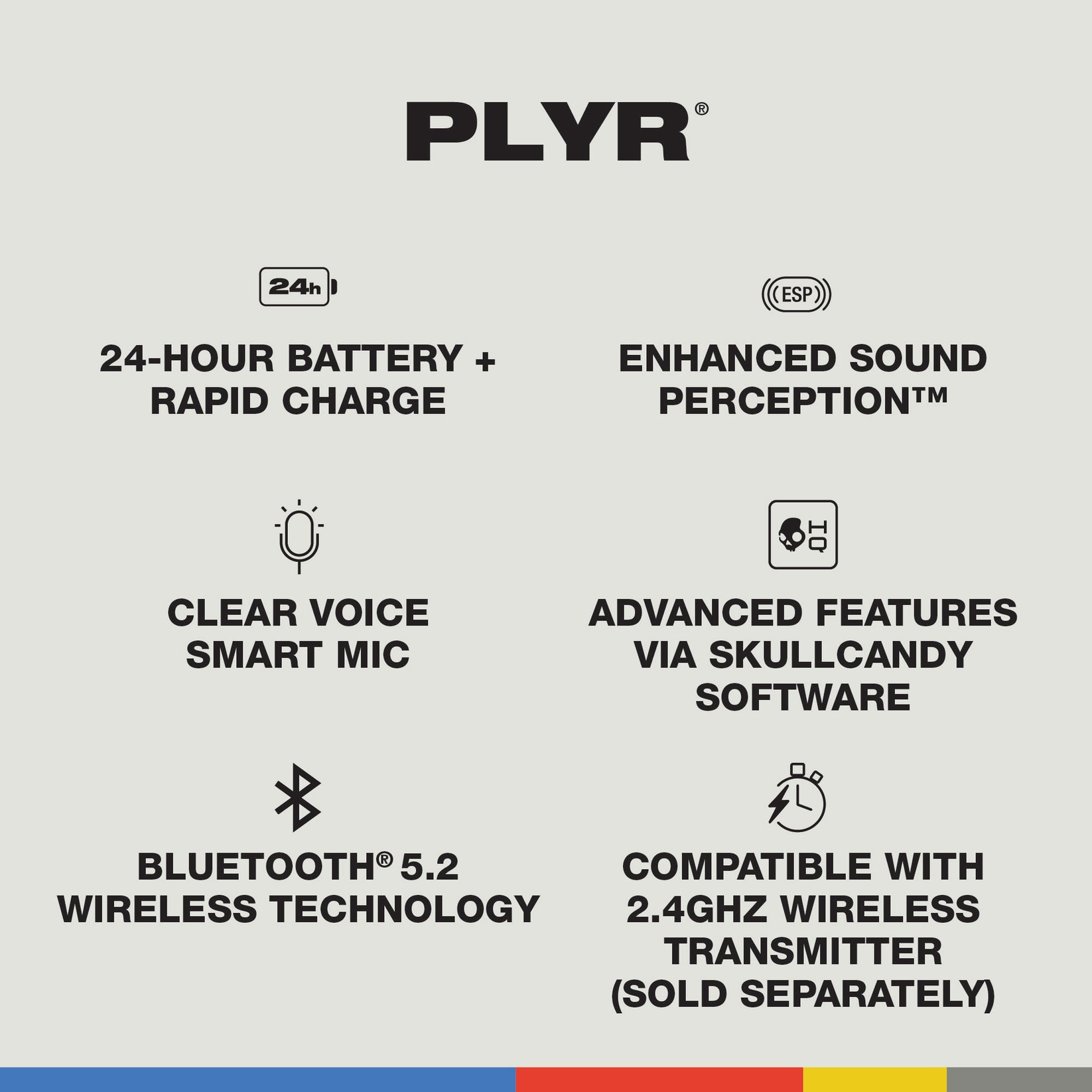 PLYR (2022) - Wireless Gaming Headset with Microphone | Bluetooth 5.2 ...