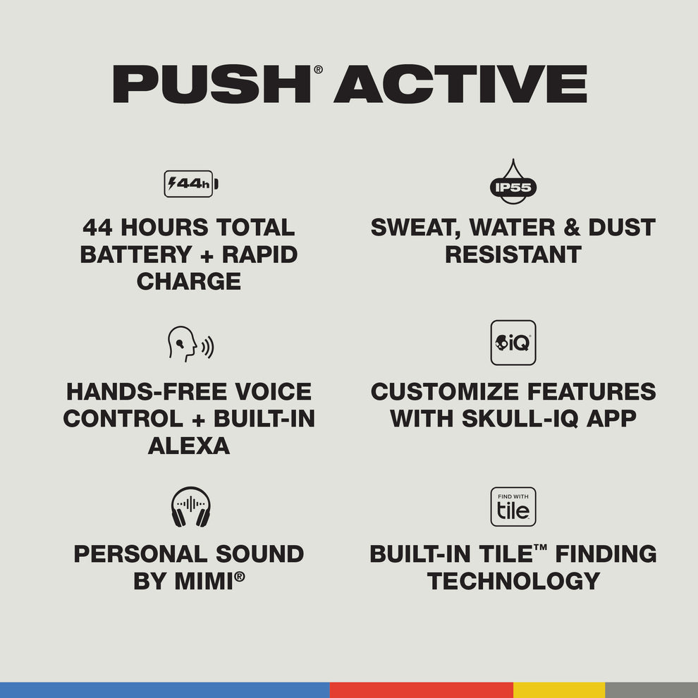 Push Active - True Wireless Sport Earbuds with Ear Hooks | Bluetooth 5. ...