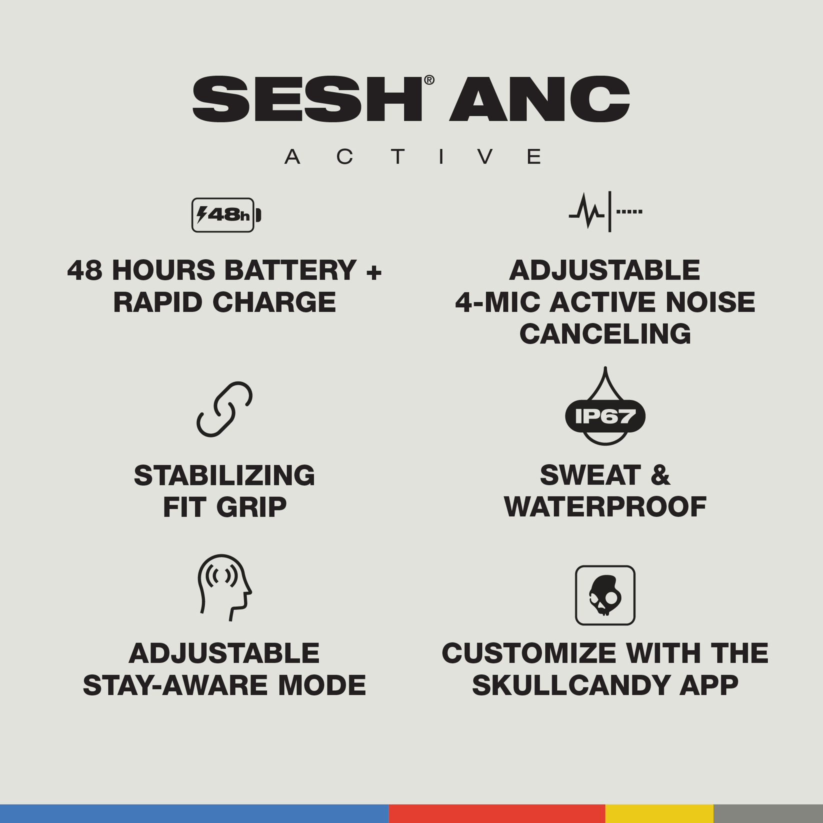 Sesh ANC Active - True Wireless Sport Earbuds with Active Noise ...