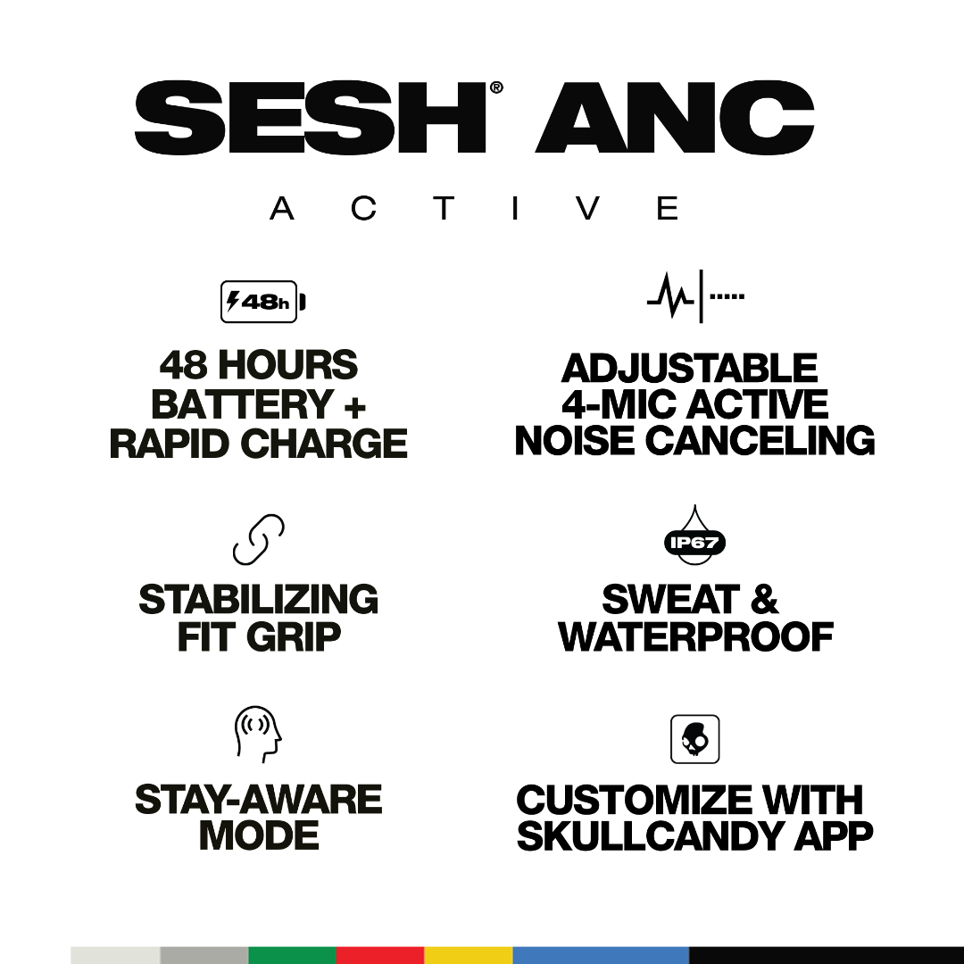 Sesh ANC Active - True Wireless Sport Earbuds with Active Noise ...